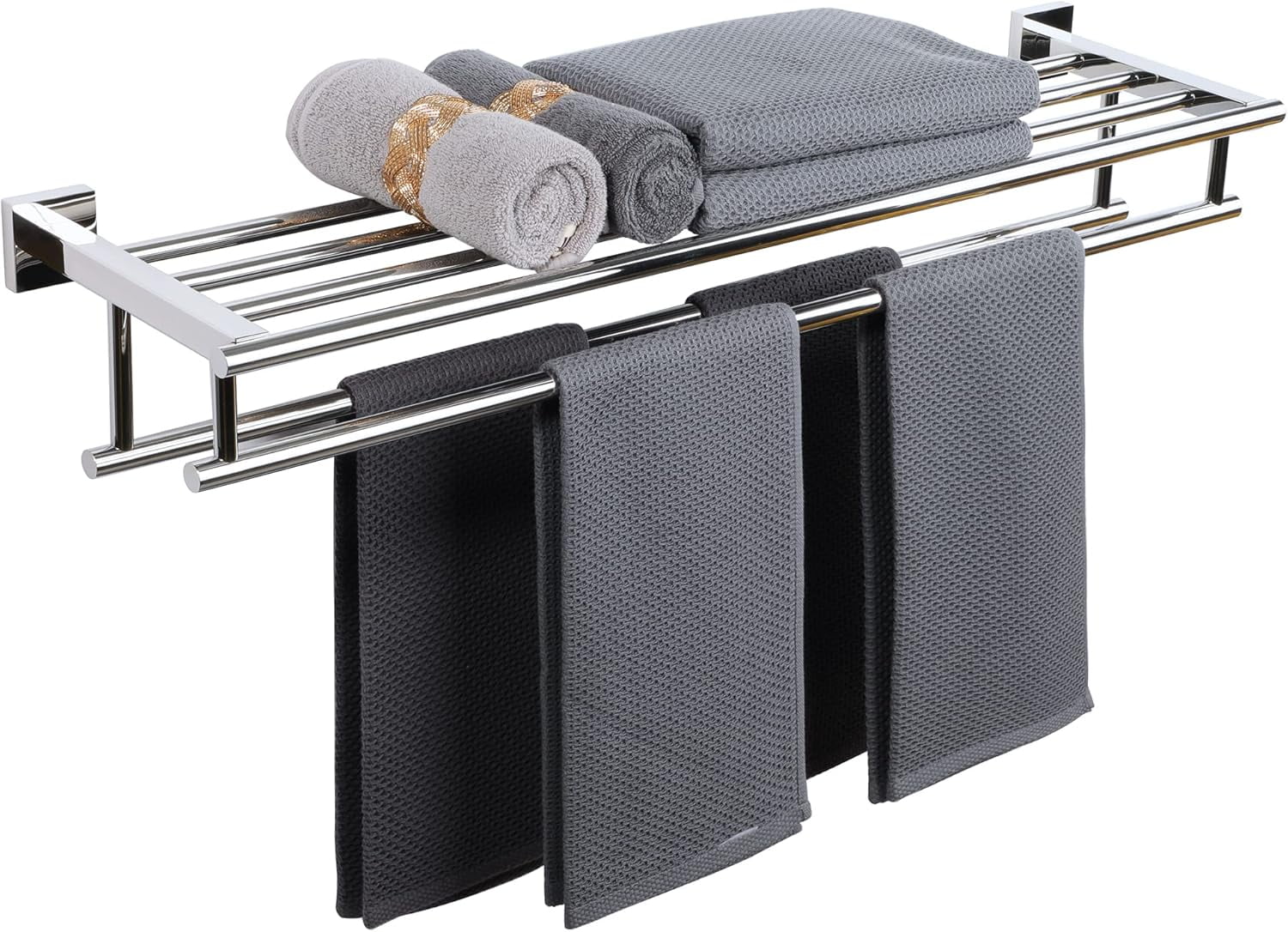 32 Inch SUS 304 Stainless Steel Wall Mount Towel Holder, Polished ...