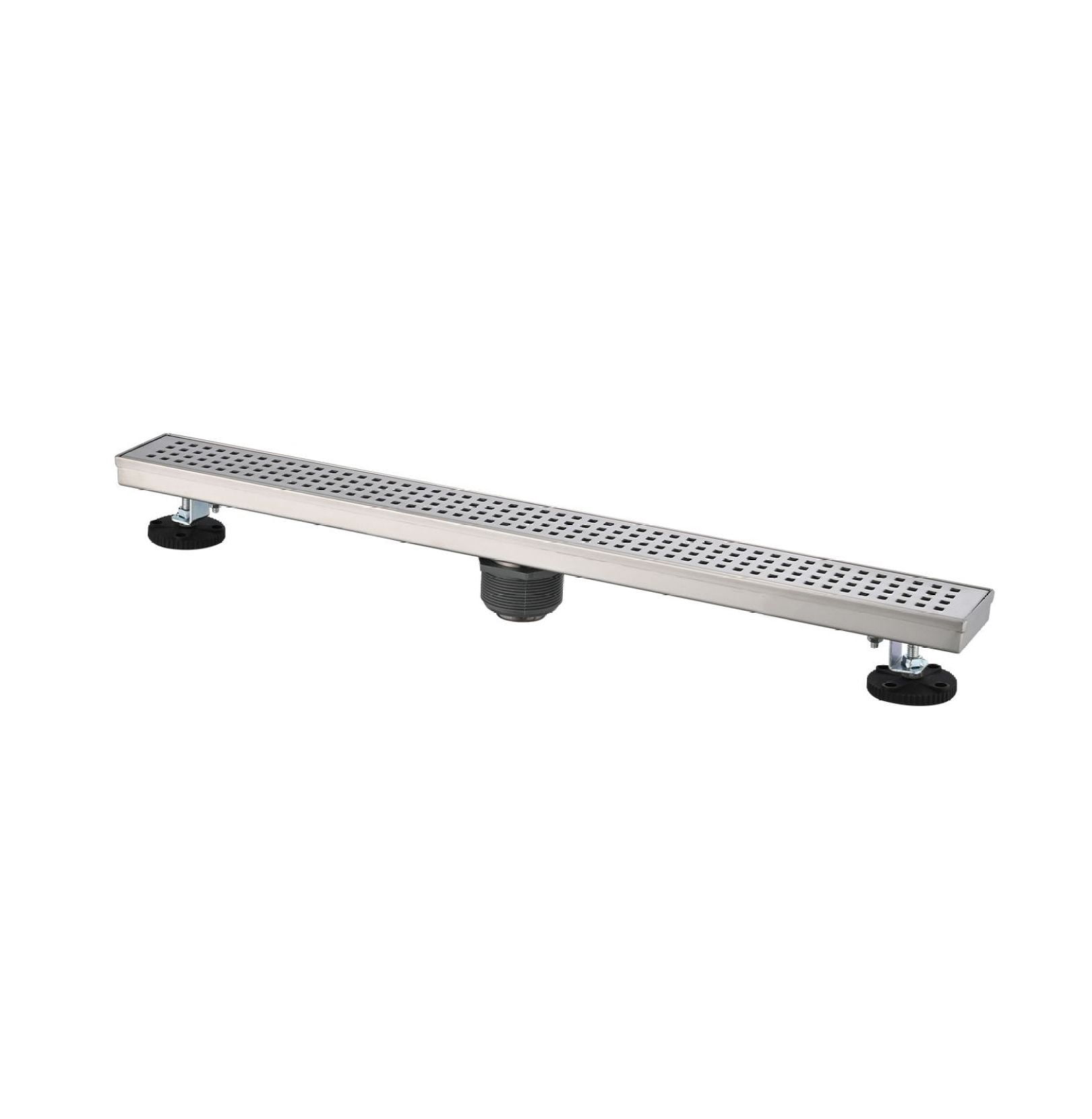 32 Inch Shower Drain with Hair Strainer, Stainless Steel Square Shower ...