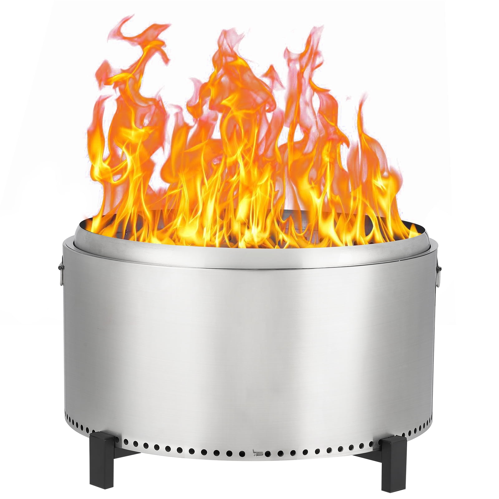 32 Inch Smokeless Fire Pit, Stainless Steel Wood Burning Fire Pits with ...