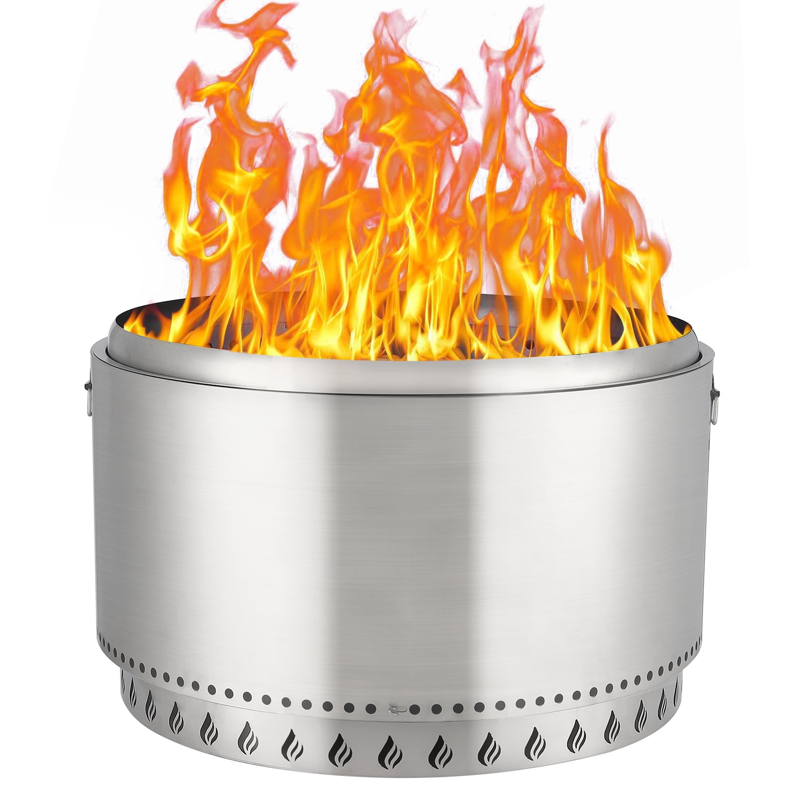 32 Inch Smokeless Fire Pit, Stainless Steel Wood Burning Fire Pits with ...