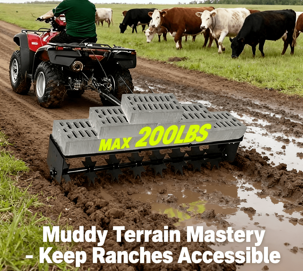 32 Inch Tow Behind Aerator, 200 LBS Heavy Duty Rolling Lawn Aerator ...