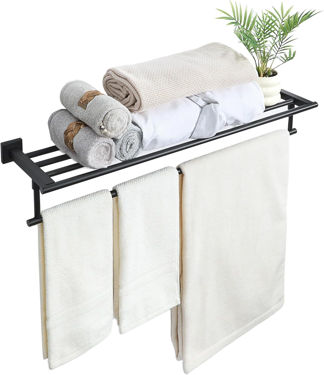 32 Inch Towel Racks for Bathroom, Towel Rack Wall Mounted with Tower ...