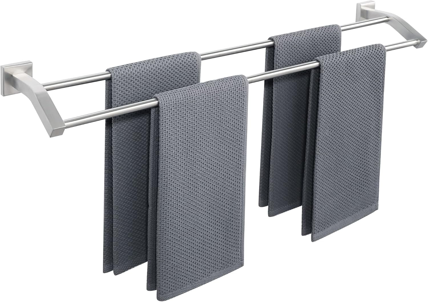 32 Inch Wall Mount Double Bath Towel Bars and Racks, Heavy Duty SUS304 ...