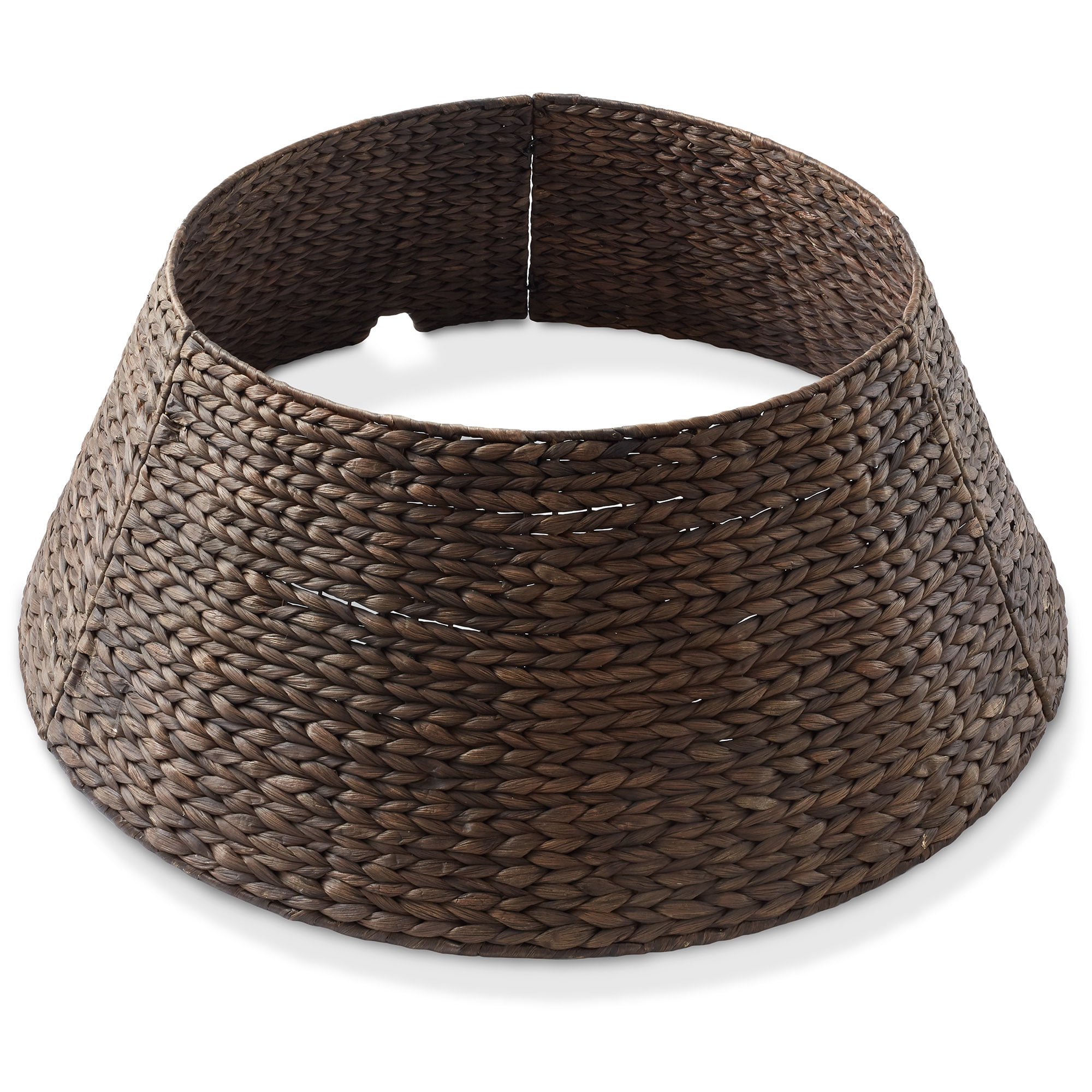 32-Inch Water Hyacinth Christmas Tree Collar, Woven Tree Base Cover ...