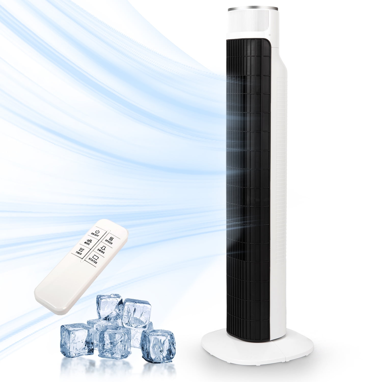 32" Tower Fans for Home, Quiet Household Fan Low as 25dB, Portable ...