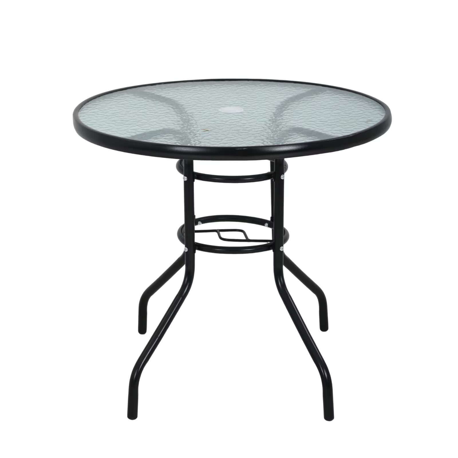 32 Inches Round Glass Mesa Patio Tables Metal Frame Outdoor Tables ...