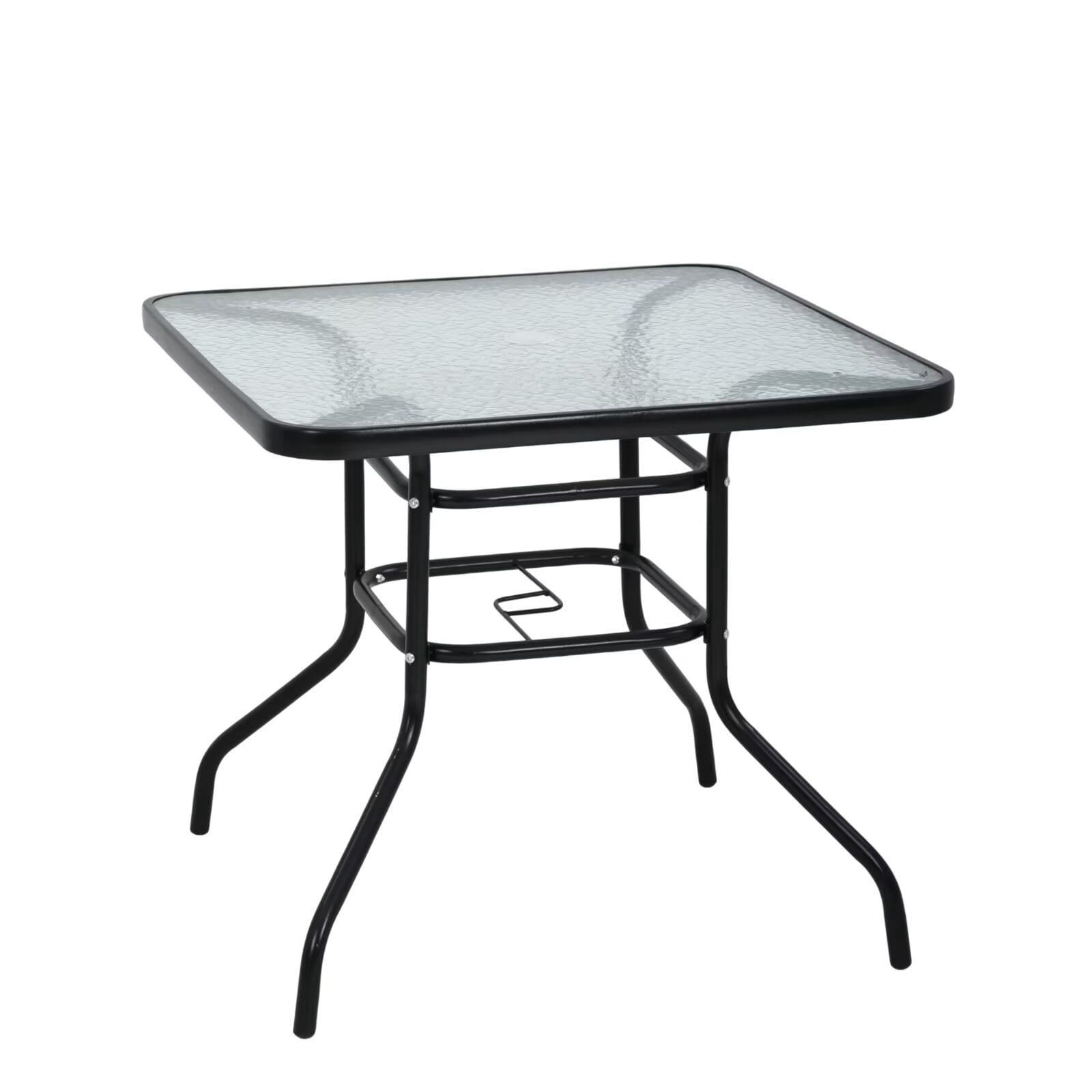 32 Inches Square Glass Mesa Patio Tables Metal Frame Outdoor Tables ...