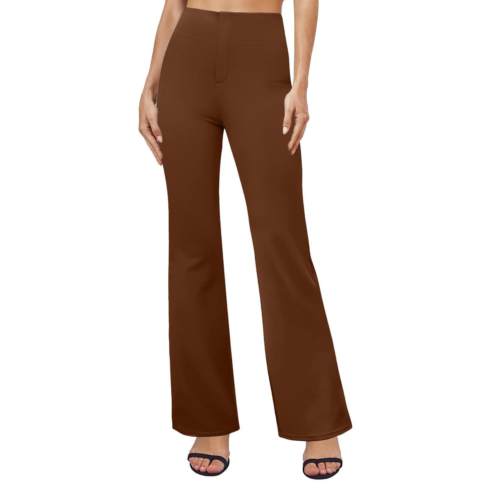 32" Inseam Women’s High Waist Bootcut Dress Pants with Pockets ...