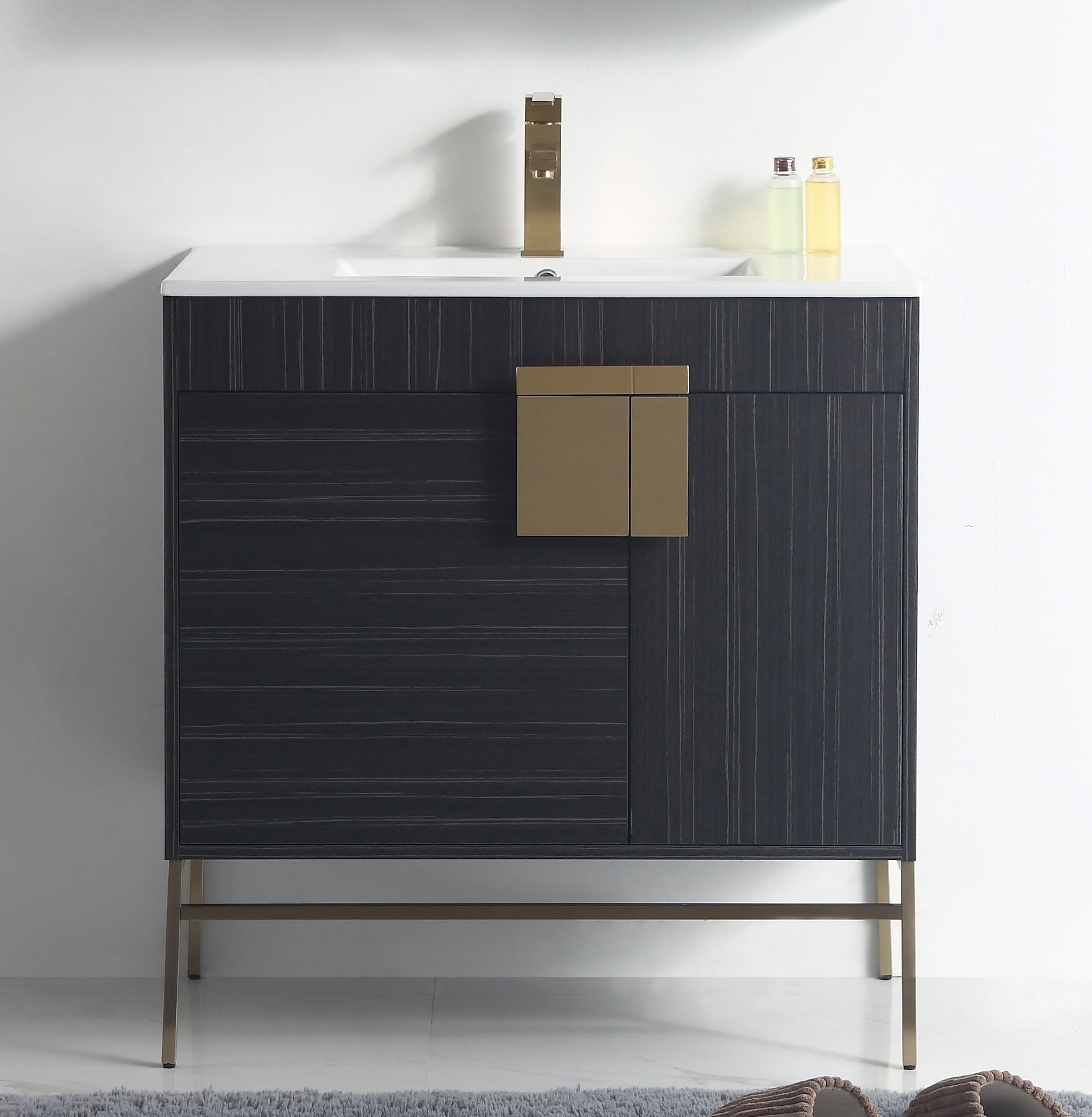 "32"" Kuro Single Bathroom Sink Vanity - Contemporary Design, Dawn Grey Color" - Walmart.com