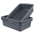 32 L Large Commercial Bus Tub, 4 Packs Plastic Utility Bus Box Pan ...