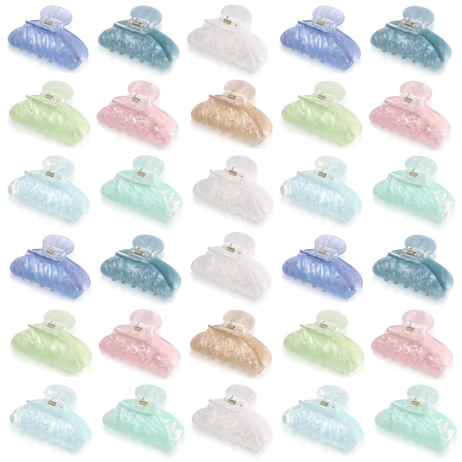 32 Large Hair Claw Clips Bulk For Women Cute Non Slip Jaw Thick Thin ...