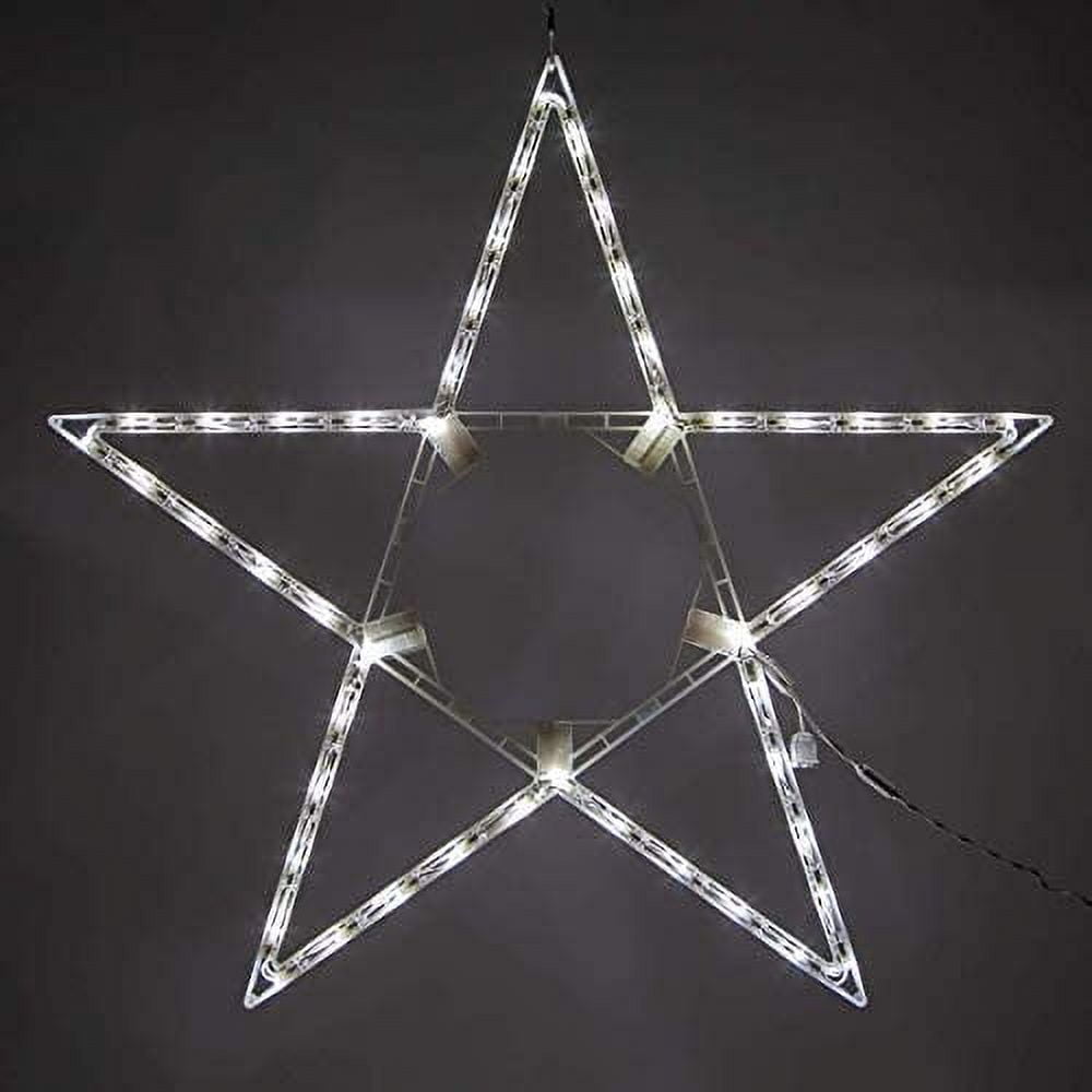 32 Lighted Christmas Star Outdoor Star Light, Cool White LED Christmas ...
