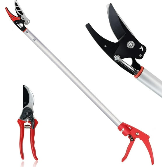 32" Long-Reach Tree Pruners with Rotating Cutter Head – Garden Shears ...