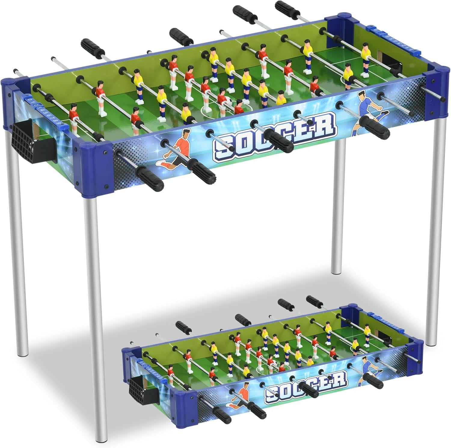 32'' Mini Foosball Table, 2-in-1 Tabletop & Freestanding Soccer Game ...