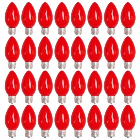 AllTopBargains 32 Pc Red Night Light Replacement Bulbs, 4 Watt, 120V ...