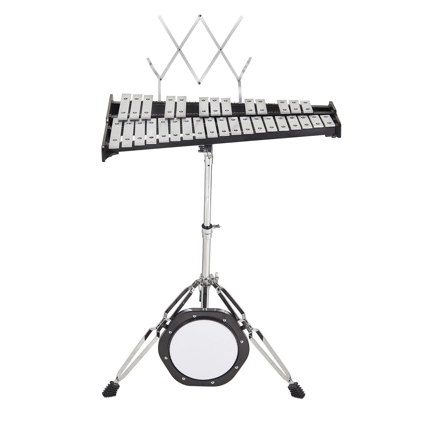 32-Note Glockenspiel Xylophone Bell Kit with Stand & Carrying Bag ...