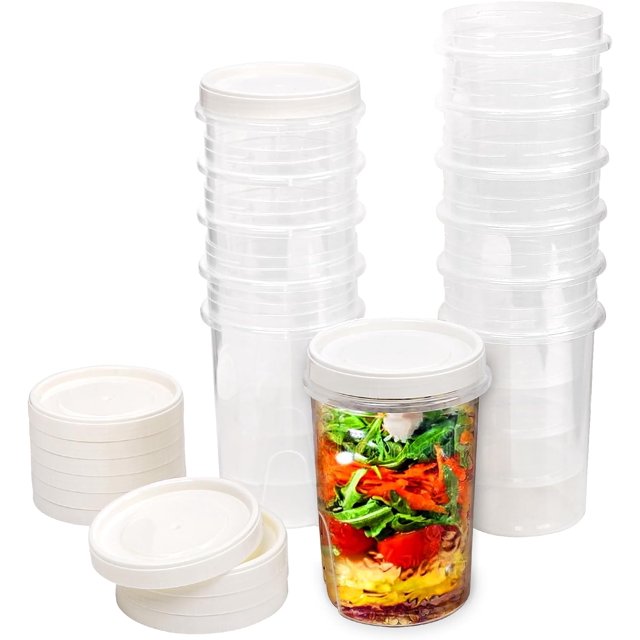 32 OZ Deli Food Containers with Lids - 12 Pack Airtight Plastic Soup ...