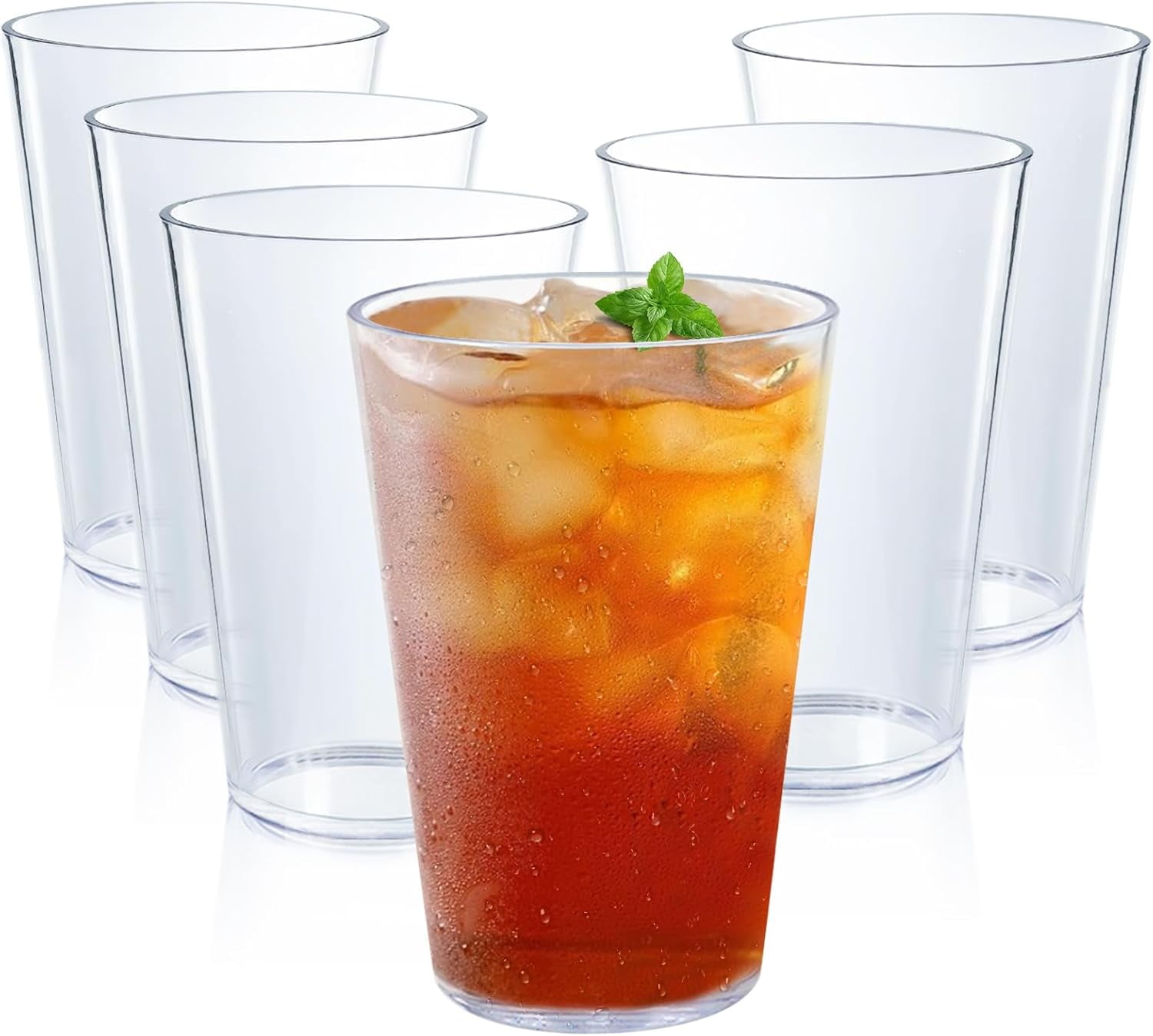 32 OZ Large Plastic Cups Reusable，Shatterproof Drinking Glasses ...