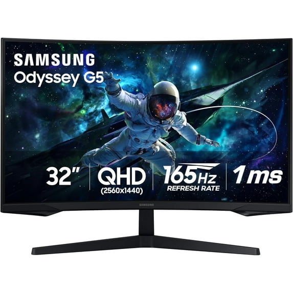 32" Odyssey G55C Series QHD 1000R Curved Gaming Monitor, 1ms(MPRT ...