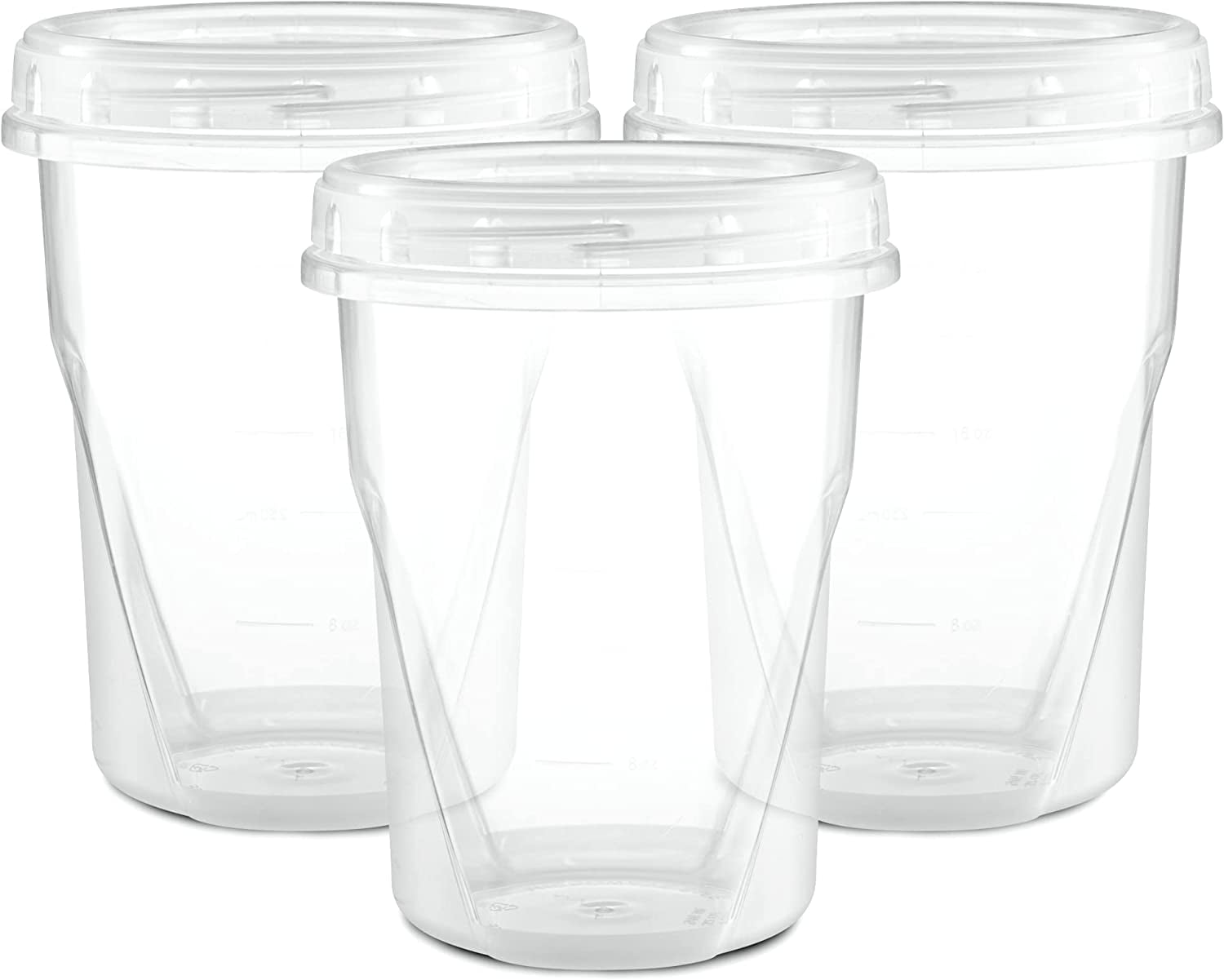 (32 ounce 10 pack) clear twist cap containers with screw on lids twist ...