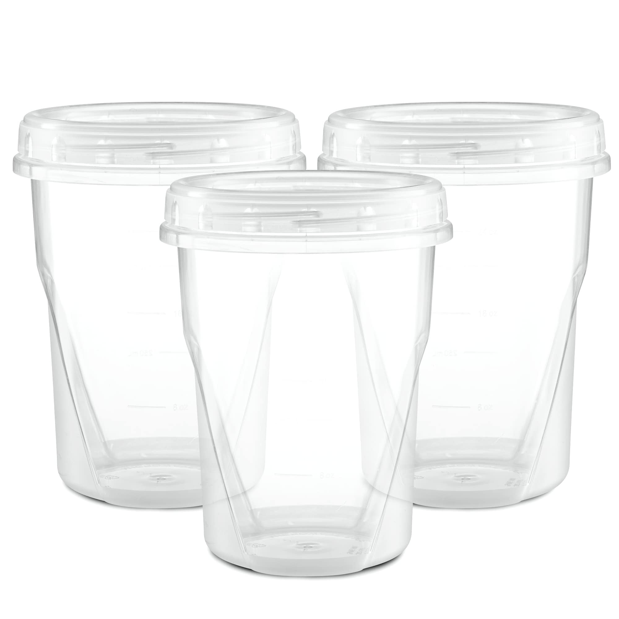 (32 Ounce 10 Pack) Clear Twist cap Containers With Screw on Lids Twist ...
