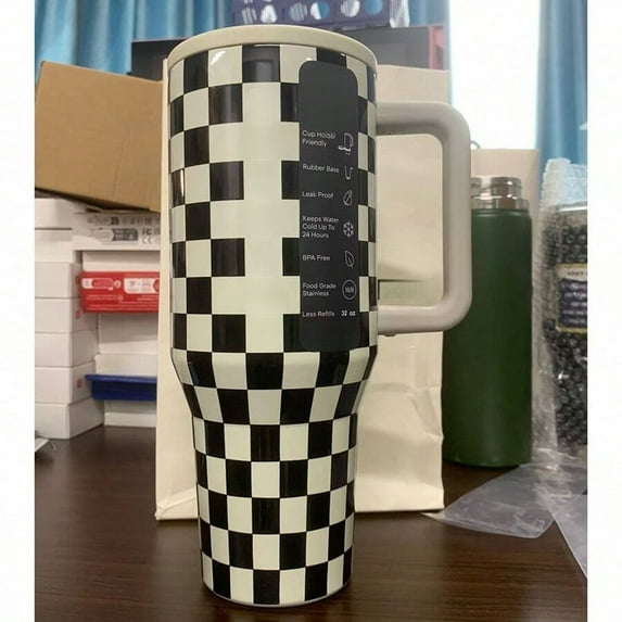 32 Oz & 40 Oz Insulated Stainless Steel Water Bottle with Flip Straw ...