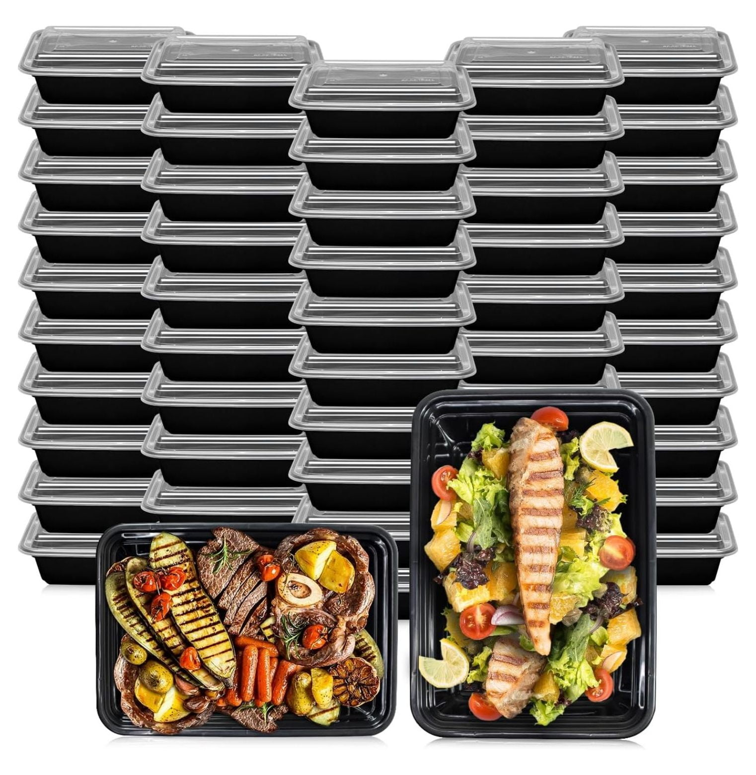 32 Oz, 50 Sets Meal Prep Containers with Airtight Lids, BPA Free ...