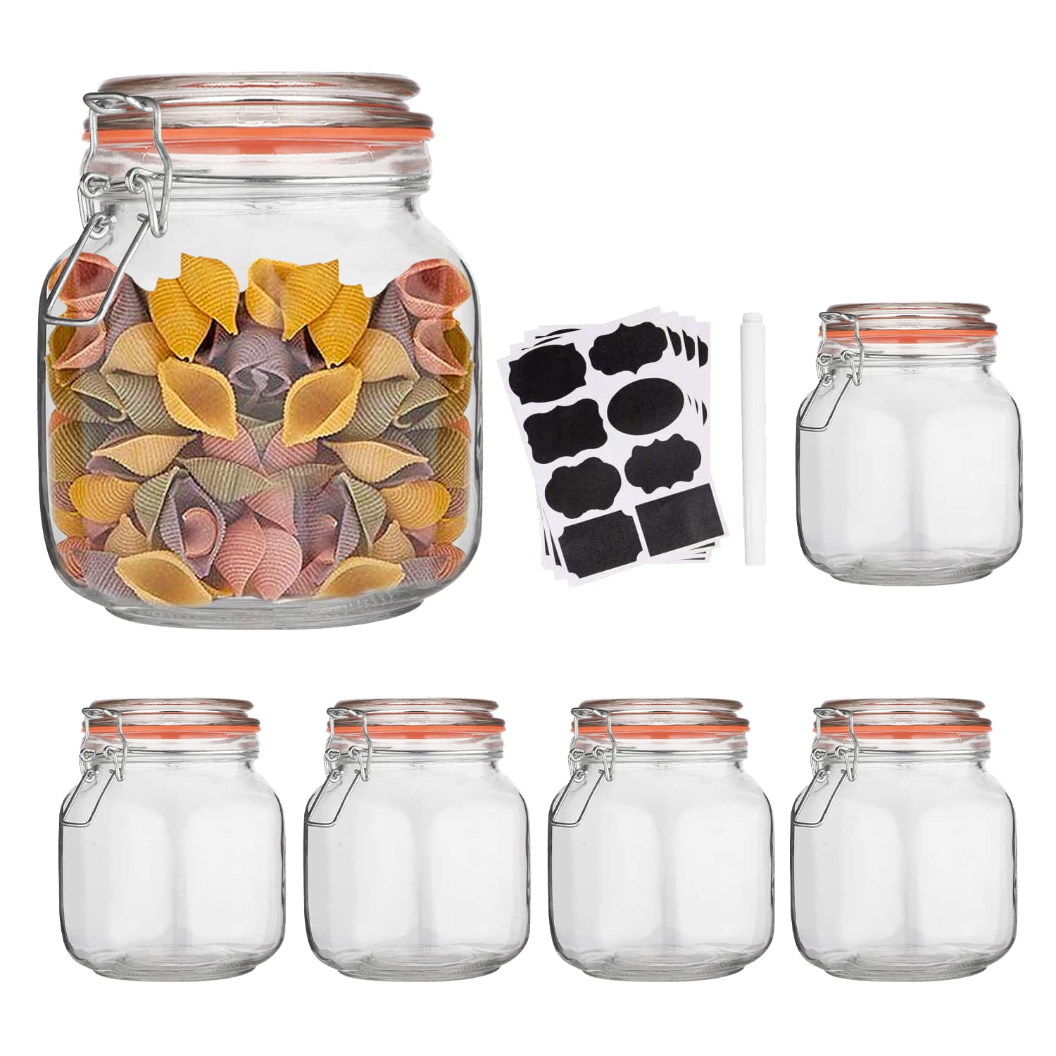 32 Oz Glfood Storjars With Airtight Lidsr Canister Leak Proof Rubber ...