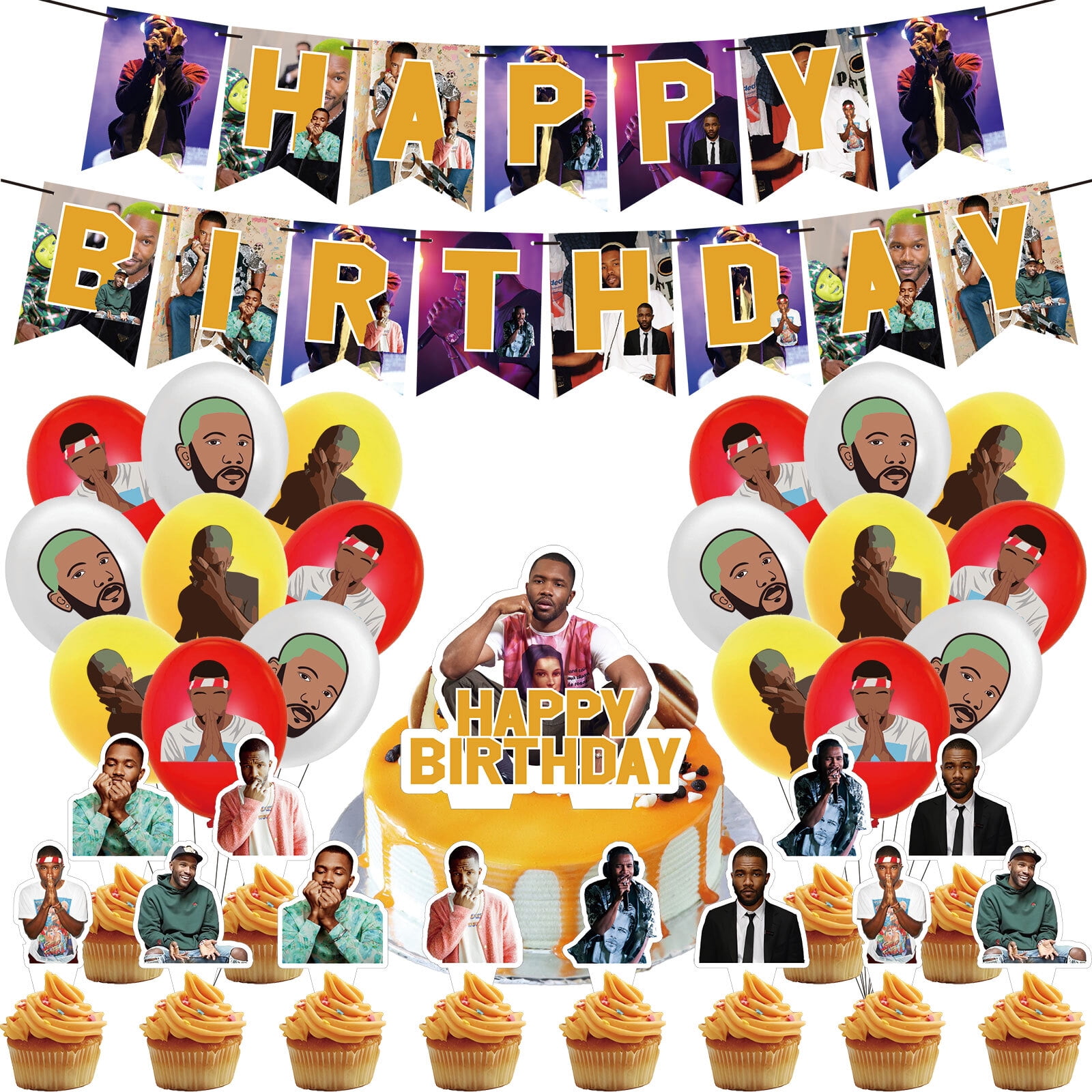 32 PCS For Christopher Cartoon-Themed For Francis Ocean Party ...