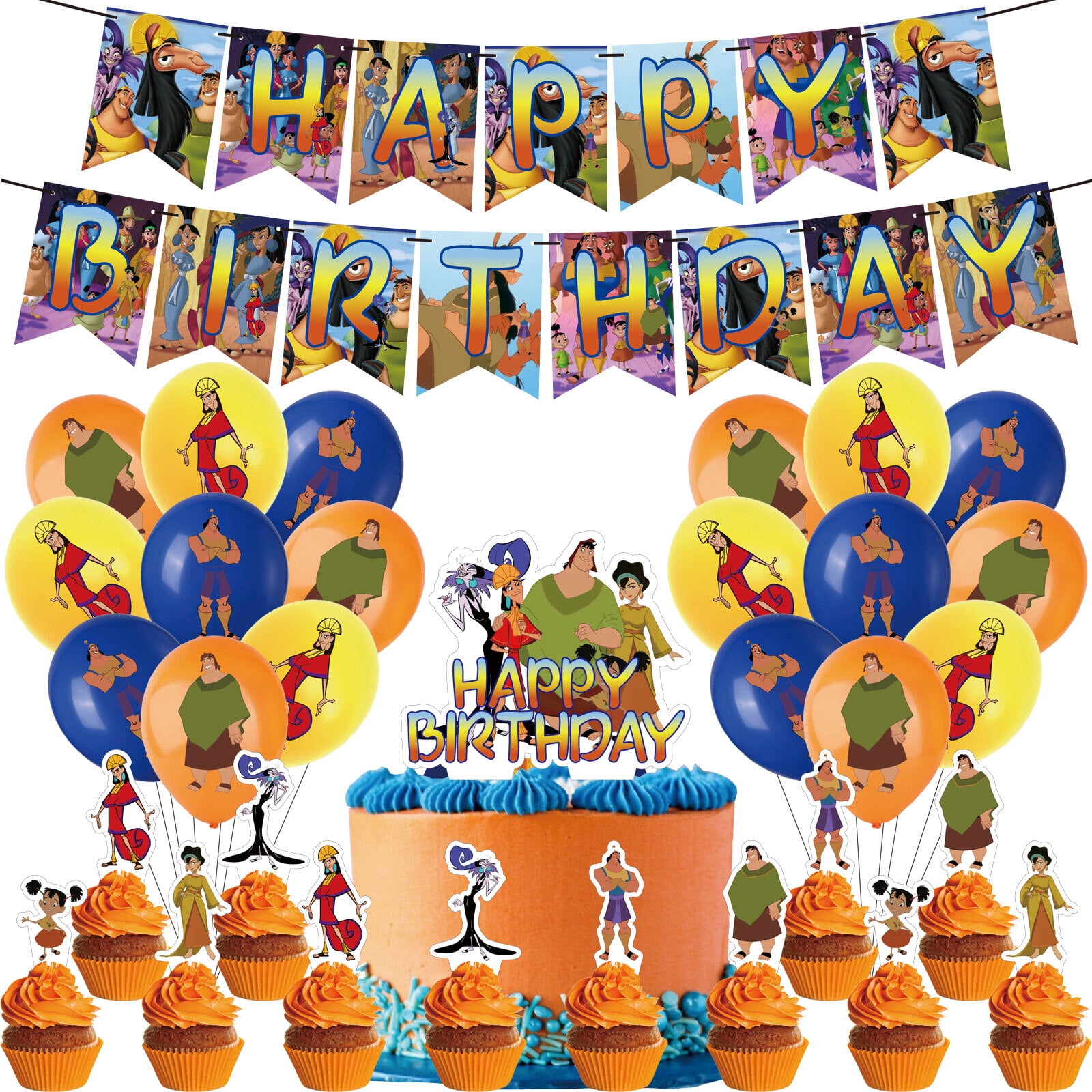 32 PCS For The Emperor's New Groove Theme Kids Party Decorations,With 1 ...