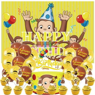curious george coloring pages birthday hats