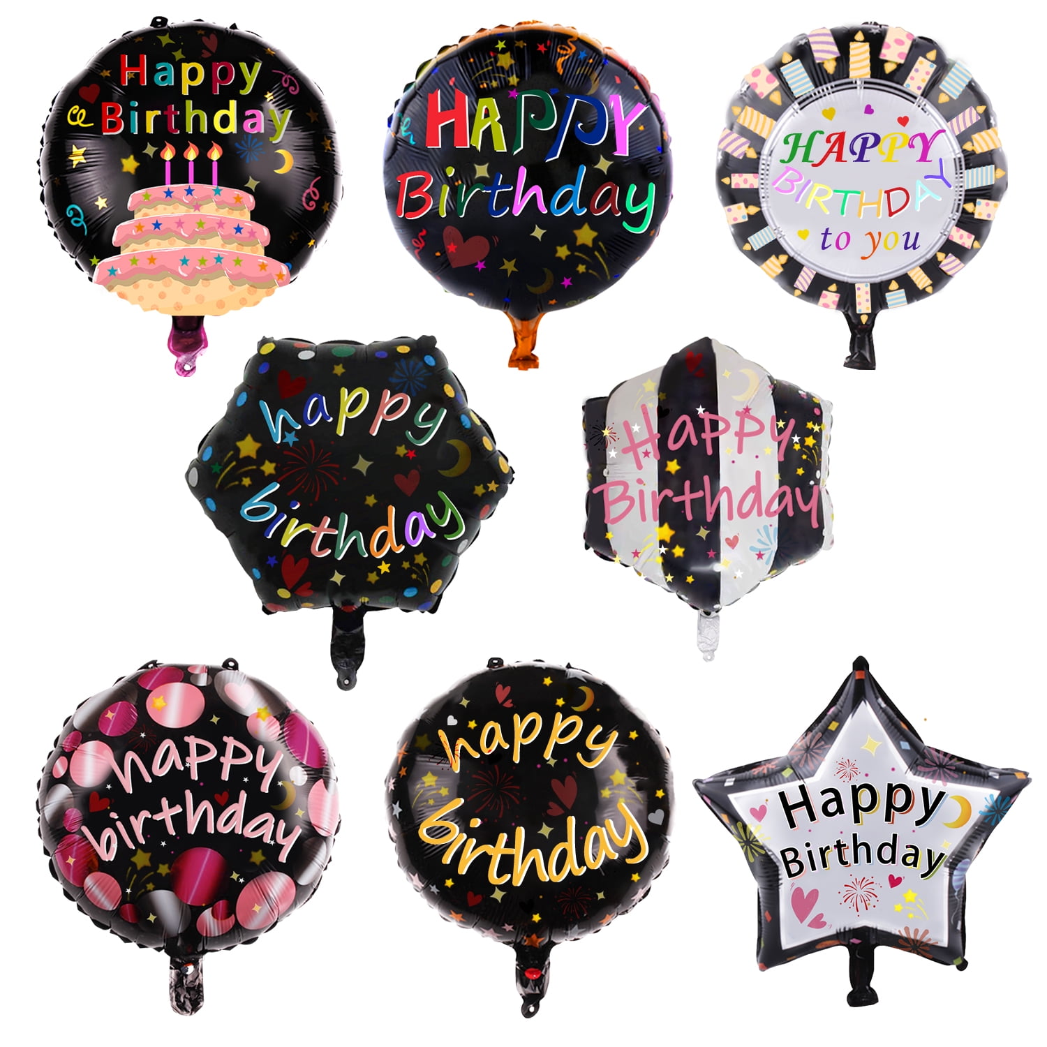 Anagram Lightweight Adult Balloons, Foil Multicolor, 18", 0.65 oz, 32 ...