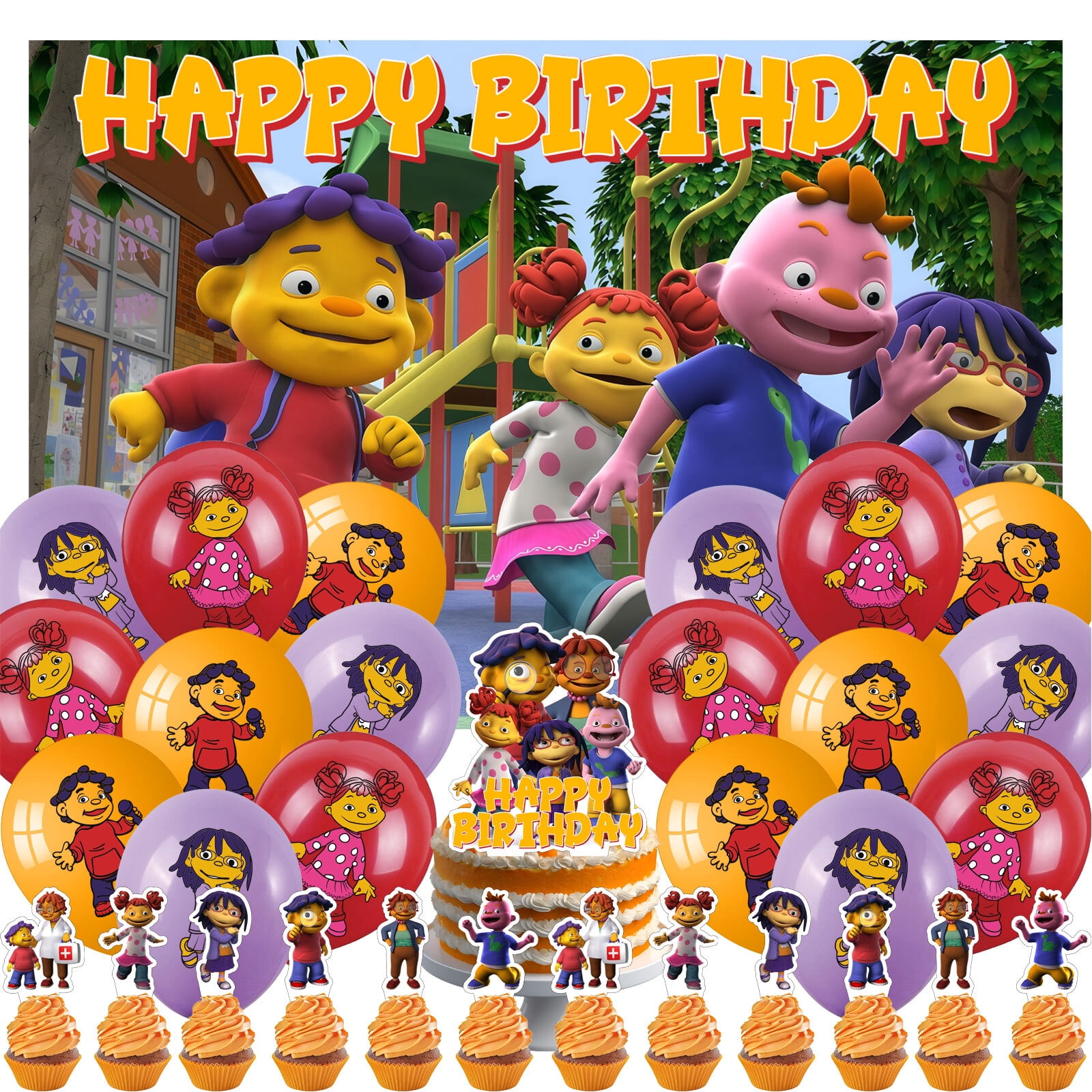 32 PCS For Sid the Science Kid Theme Birthday Party Decorations,With 12 ...