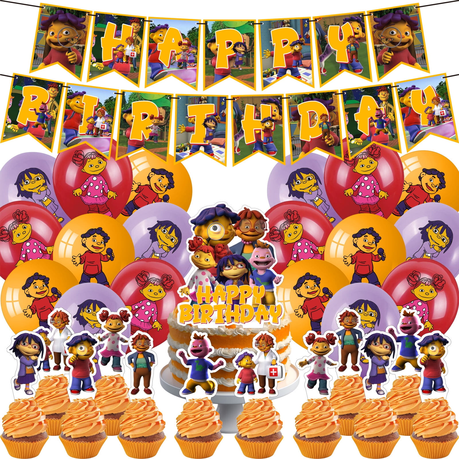 32 PCS For Sid the Science Kid Theme Birthday Party Decorations,With 12 ...