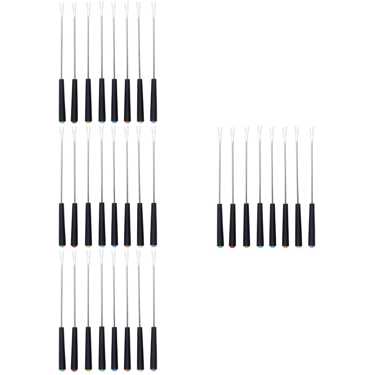 32 PCS Stainless Steel Cheese Forks Plastic Handle Fondue Forks Outdoor ...