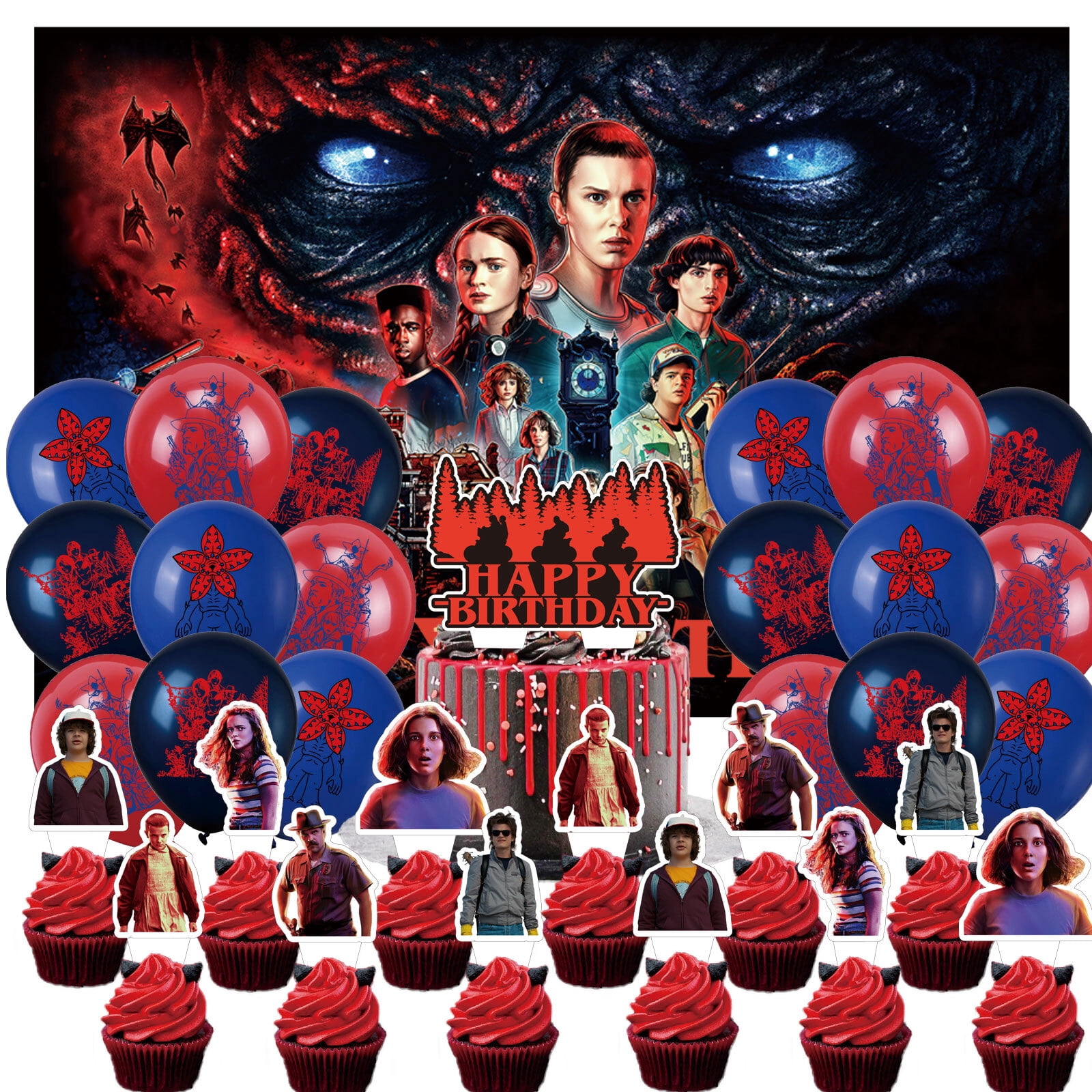 32 PCS For Stranger Theme For Things Birthday Party Decorations,With 5 ...