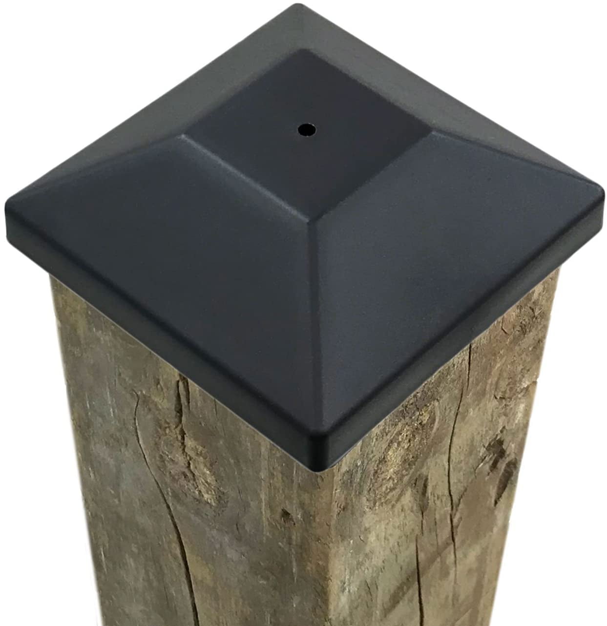(32 Pack) 4x4 Wood Fence Post Caps (3 5/8") Black, Decking Caps for ...