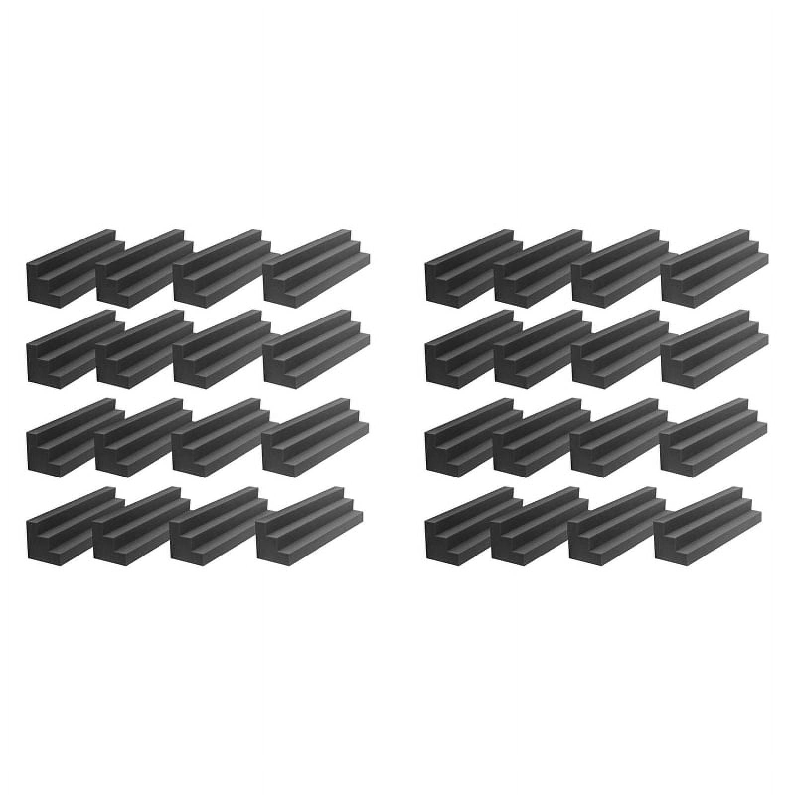 32 Pack Acoustic Foam Panels, Bass Trap Corner Block, Sound Absorbing ...
