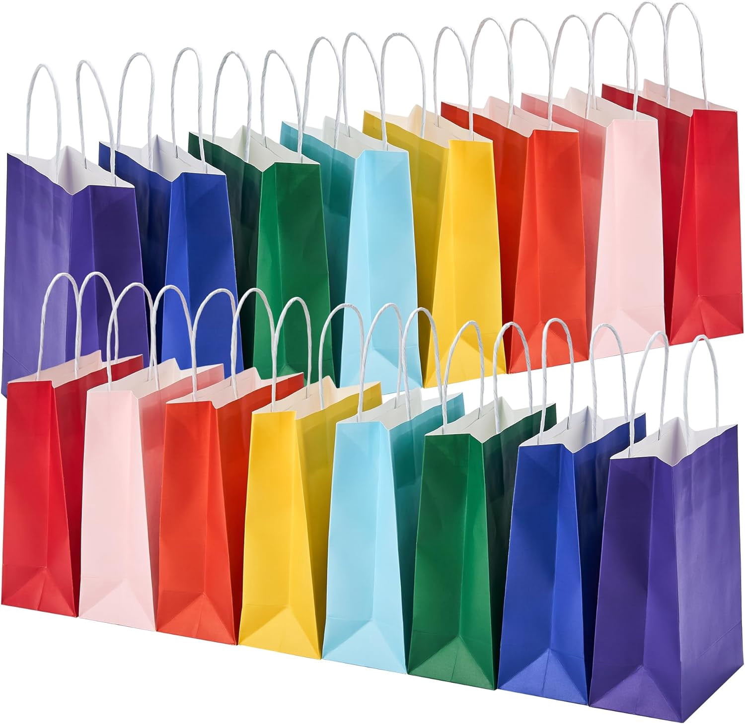 32 Pack Paper Gift Bags with Handles, 5.8"×3.2"×8.25" Party Favor Bags ...