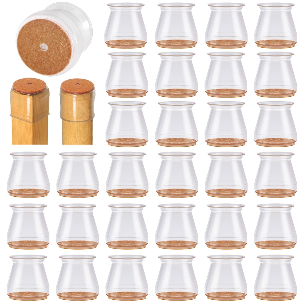 32 Pack Silicone Chair Leg Cap Floor Protectors Pad Furniture Kitchen ...