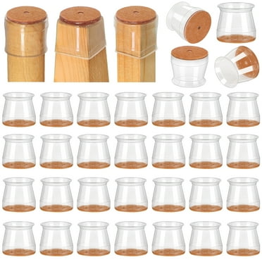 Ezprotekt 24 Pcs Chair Leg Caps,Chair Leg Sliders for Carpet,Teflon ...