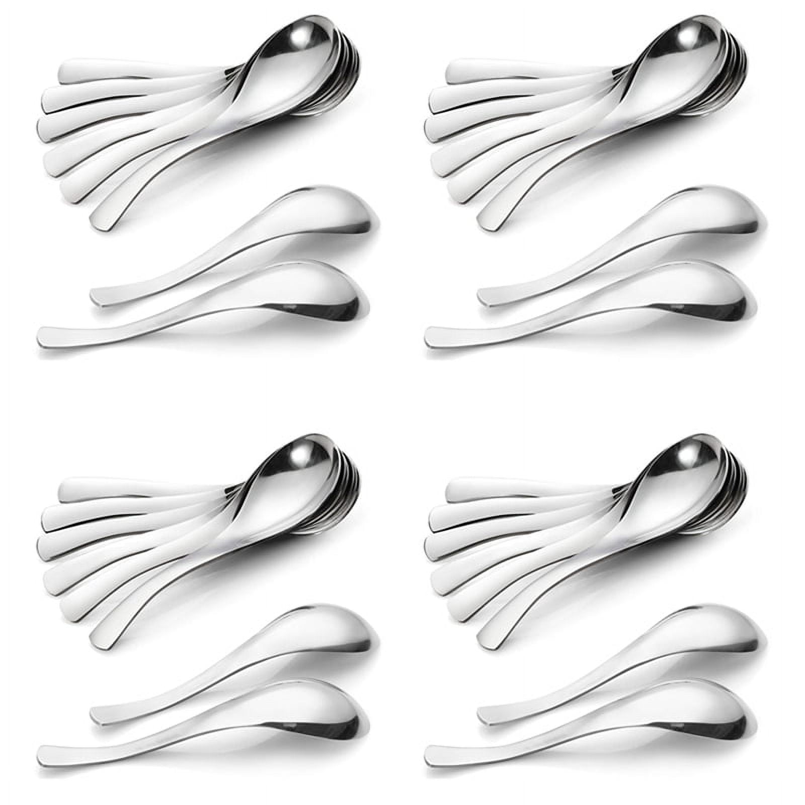 32 Pack Soup Spoons Stainless Steel Soup Spoons Thick Heavy Weight