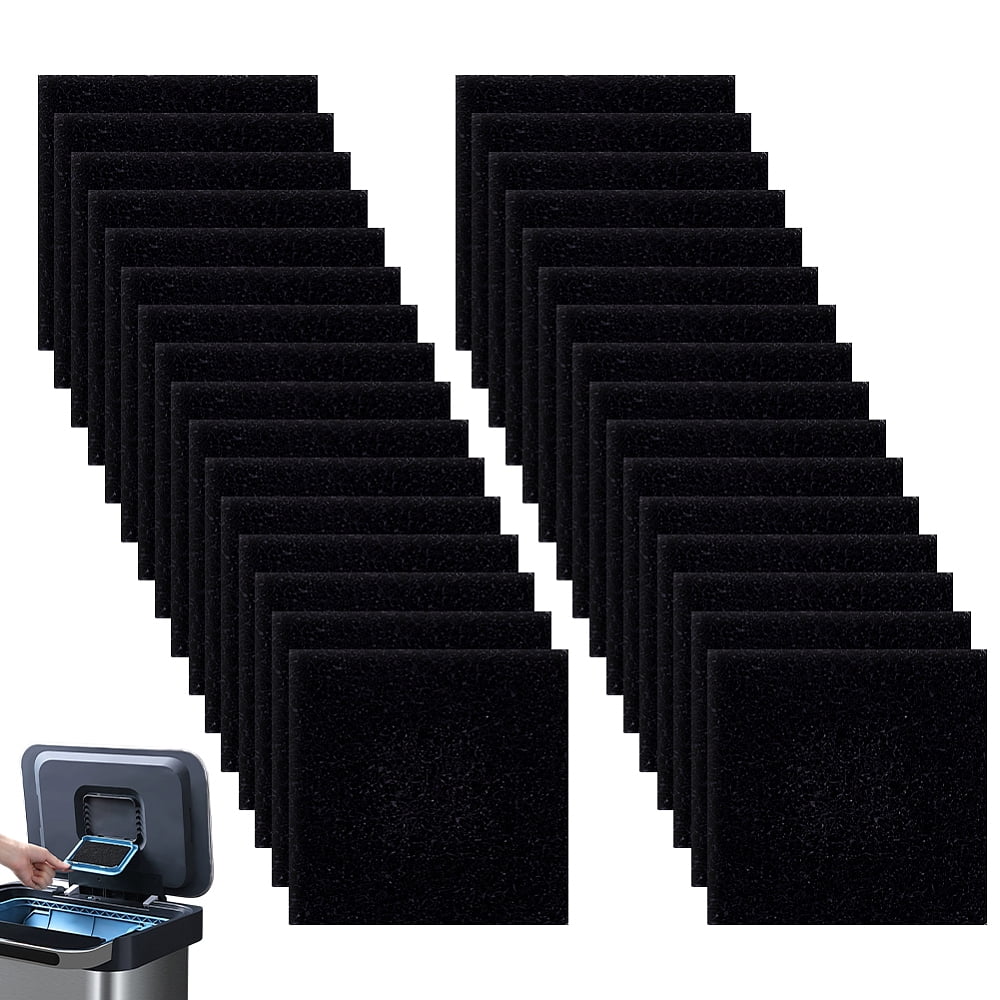 32 Pack Trash Can Filter Odor Absorber Activated Carbon Filters 3.2 ...