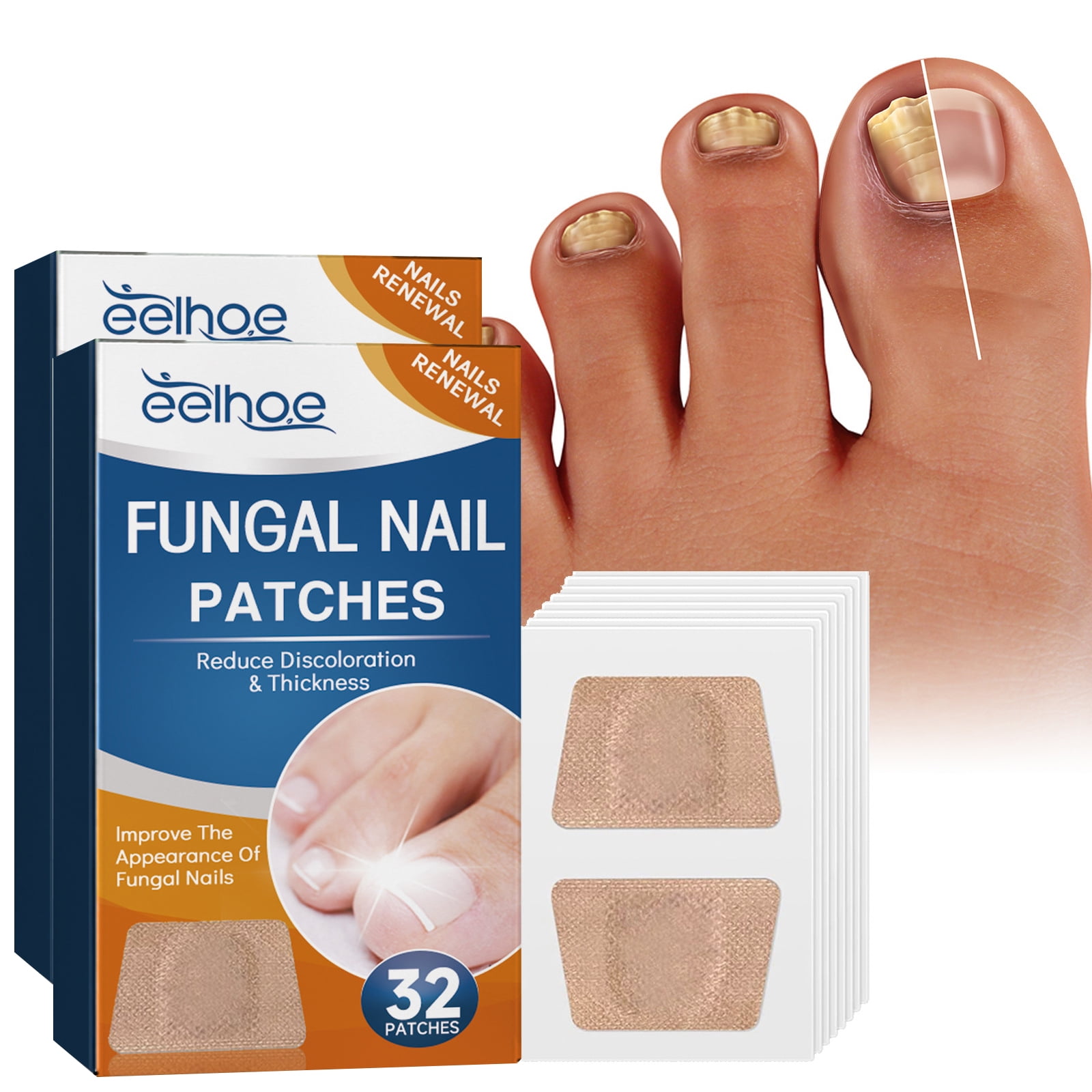 32 Pacthes Tea Tree Oil Extra Strength Fungal Nail Patches ,Nail Fungal ...