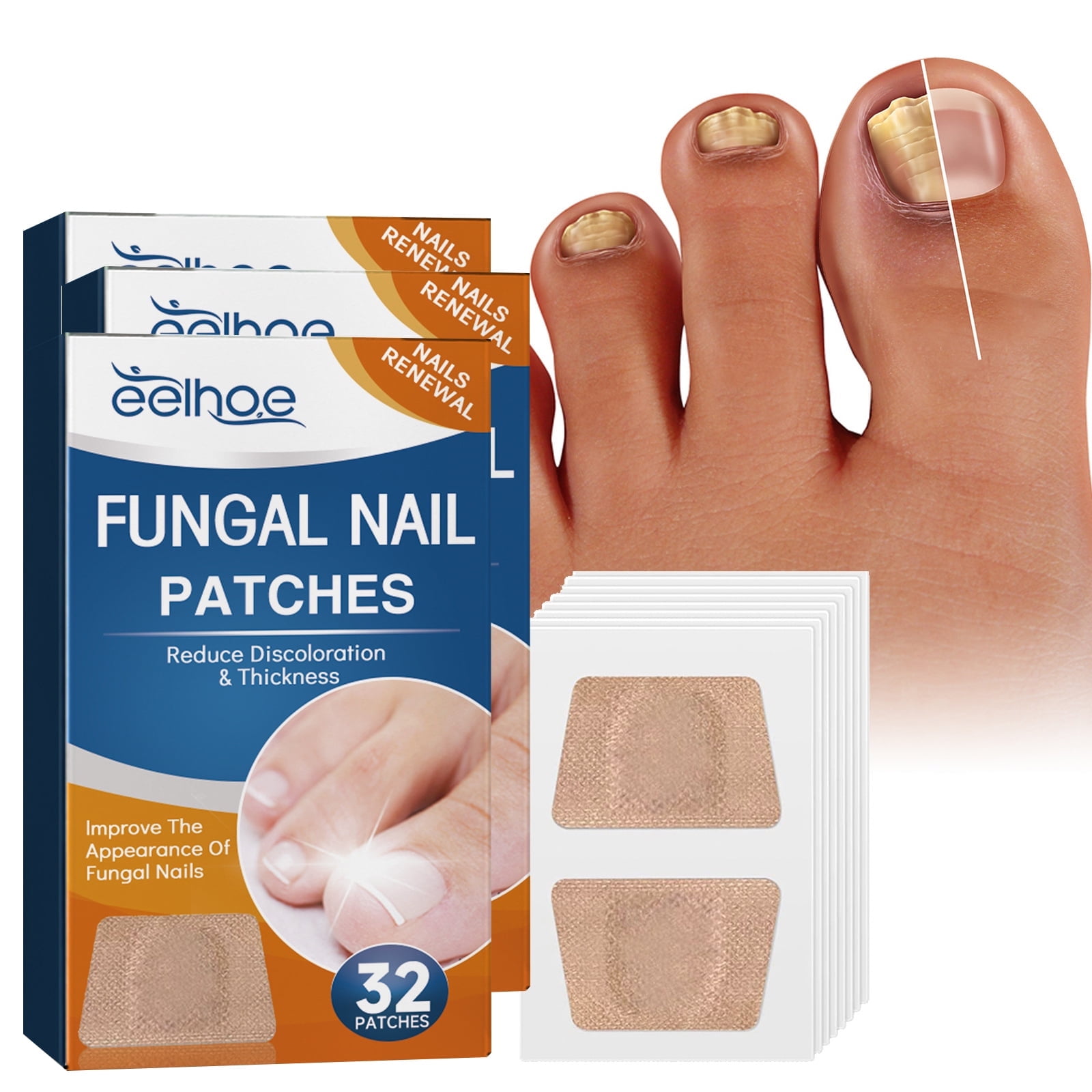 32 Pacthes Tea Tree Oil Extra Strength Fungal Nail Patches ,Nail Fungal ...