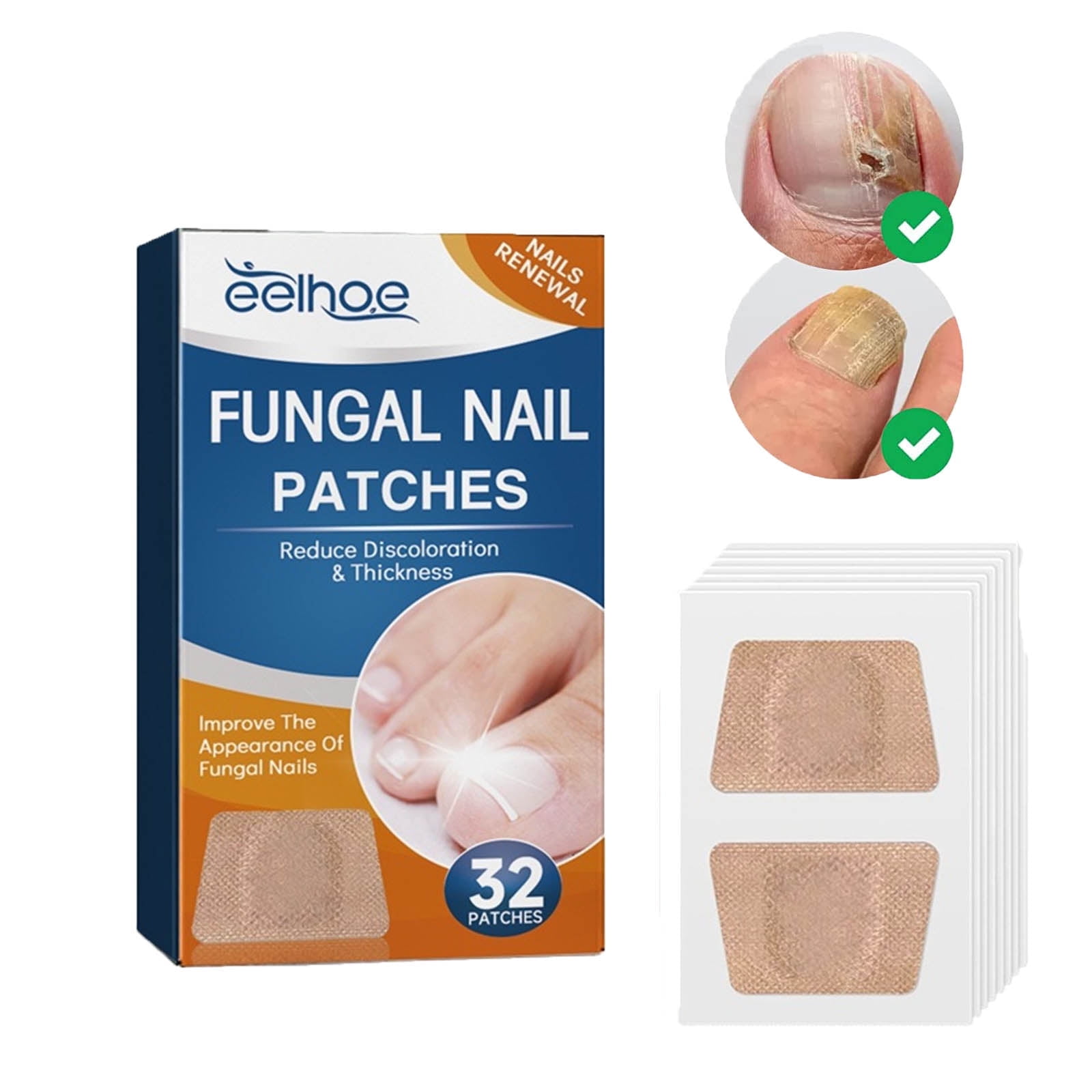 32 Pacthes Tea Tree Oil Extra Strength Fungal Nail Patches ,Toe nail ...