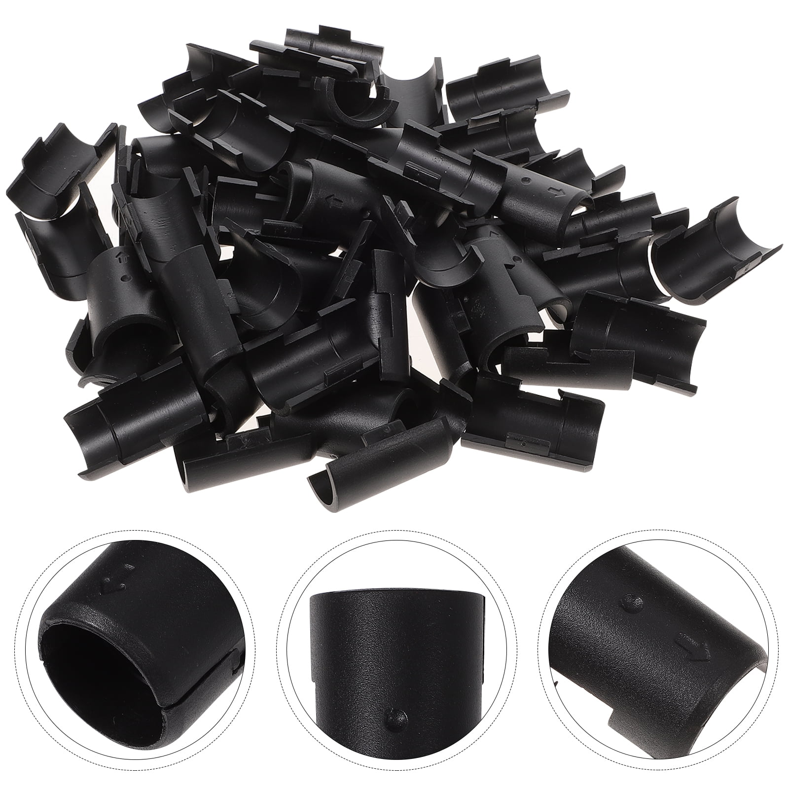 OUNONA 32 Pairs Black Anti static Wire Shelf Lock Clips and Split Shelf ...