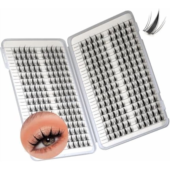 32 Pairs Manga Individual Lashes Extensions False Eyelashes DIY Lash ...