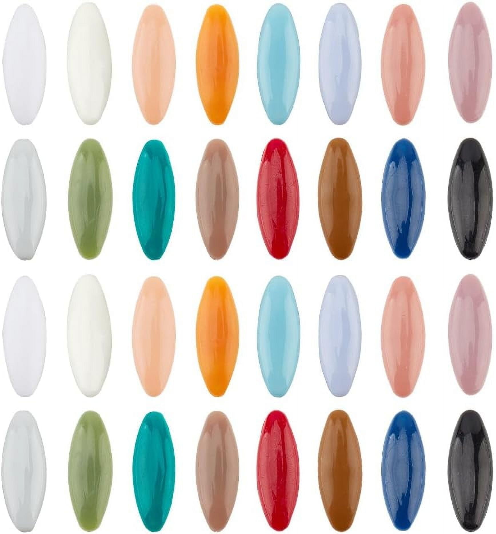32 Pcs 16 Colors Scarf Safety Pins Colorful Hijab Pins Plastic Oval ...