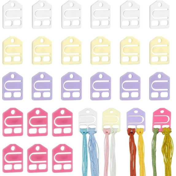 32 Pcs 4 Colors Acrylic Embroidery Floss Floss Thread Drops with Label ...